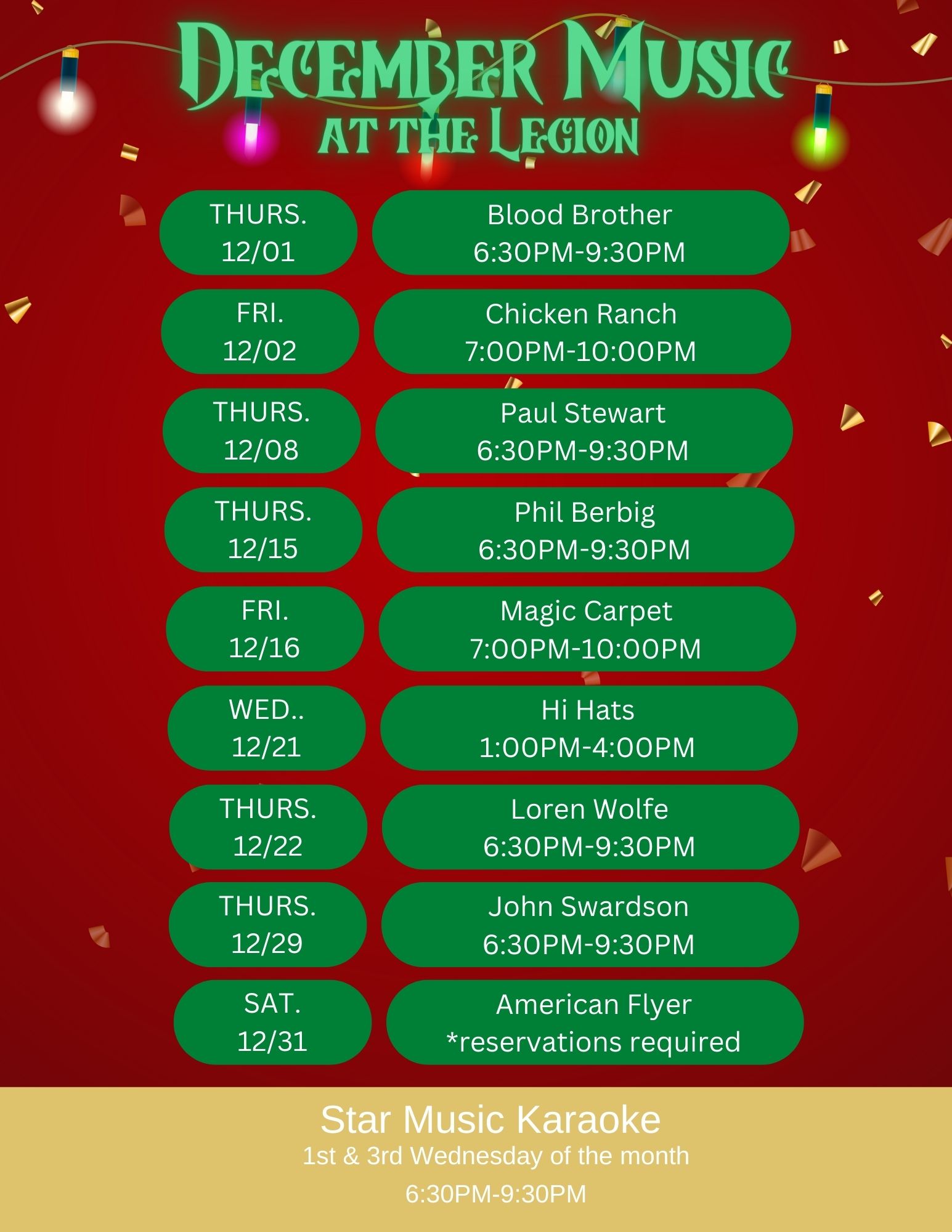 Events / Calendar – Dan Patch American Legion Post 643